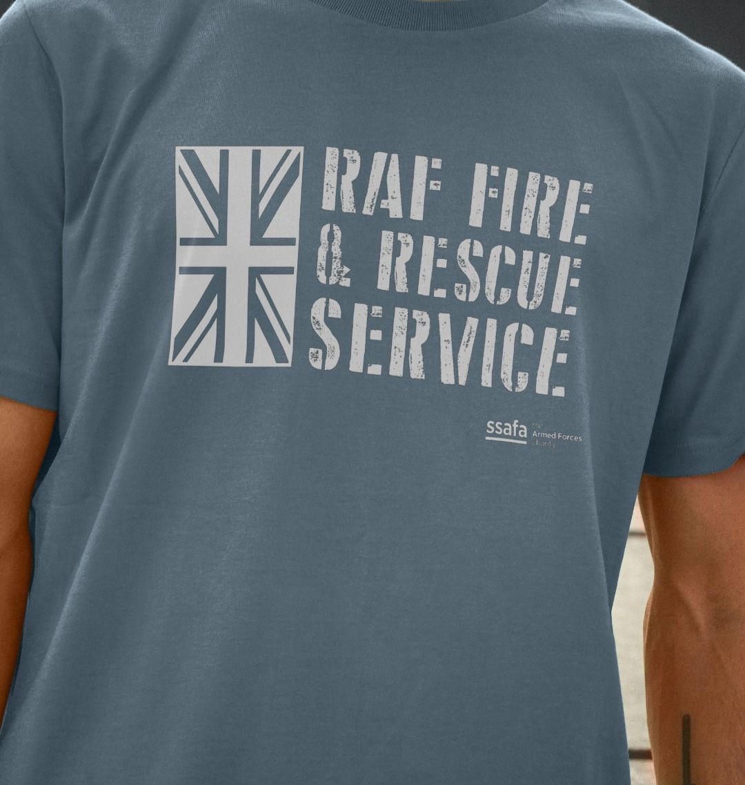 SSAFA RAF Fire & Rescue Service T-shirt (Stone Blue) | SSAFA Store