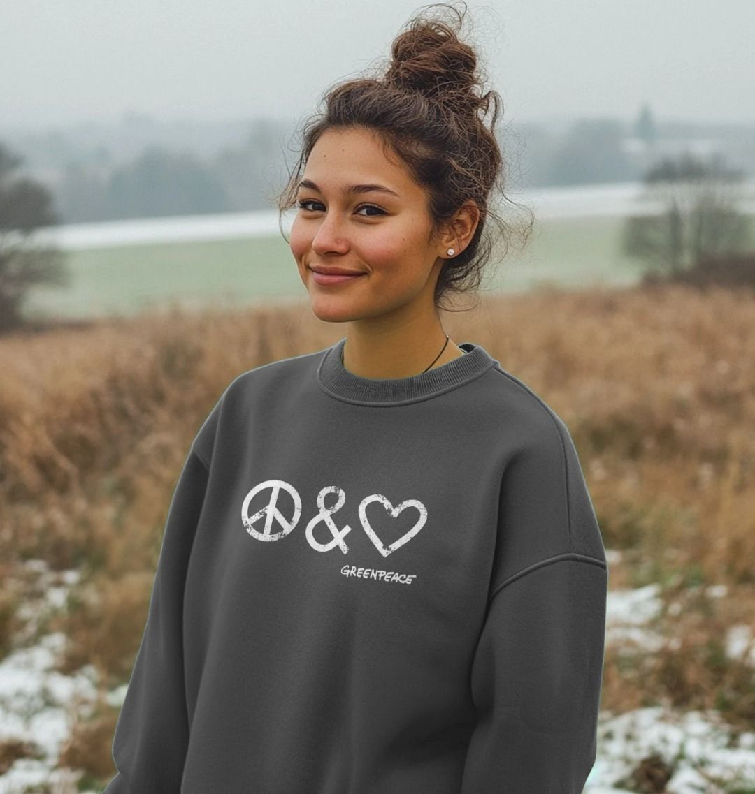 Peace and Love Women's Oversized Jumper