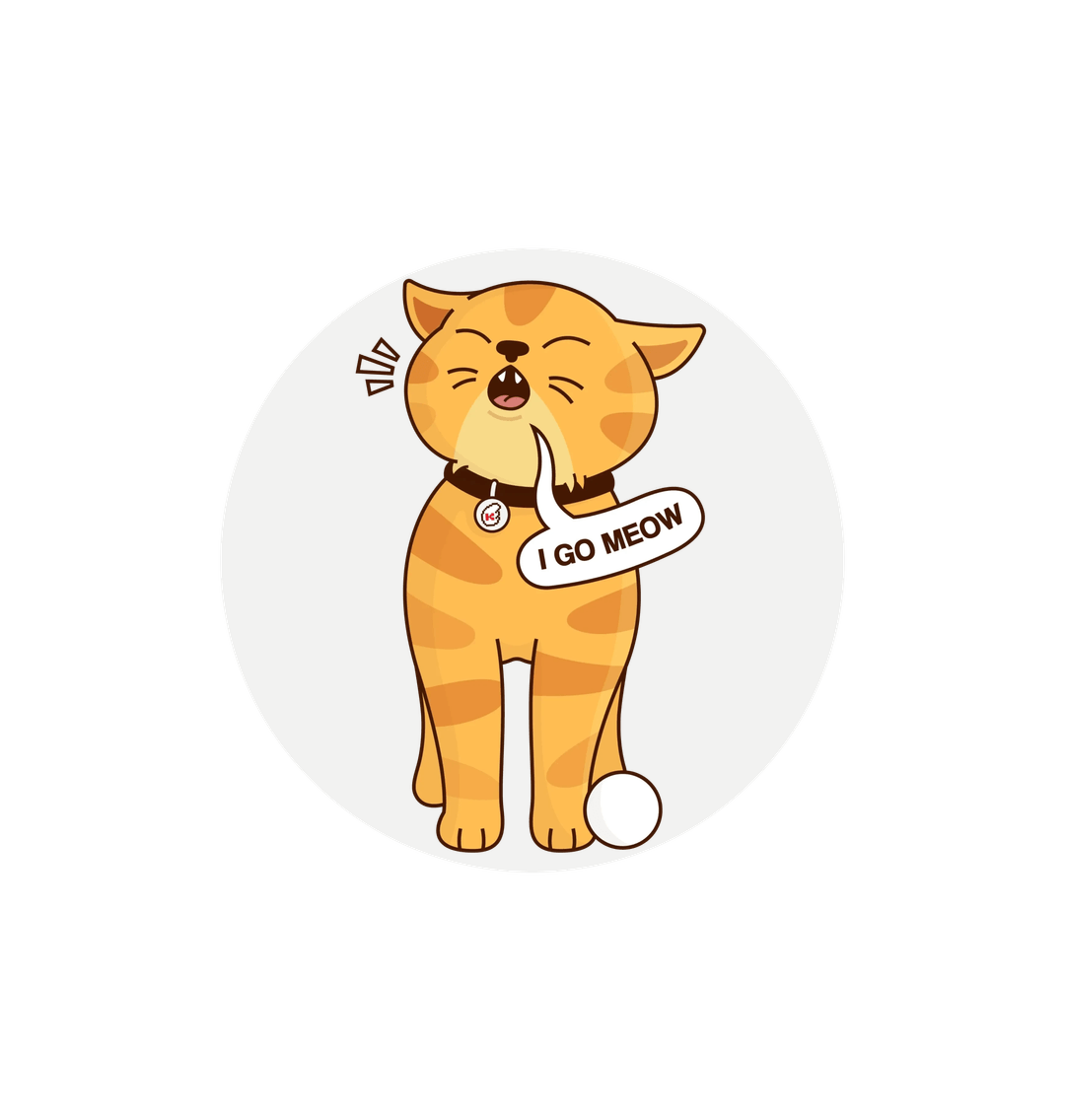 'I Go Meow' Cat Sticker