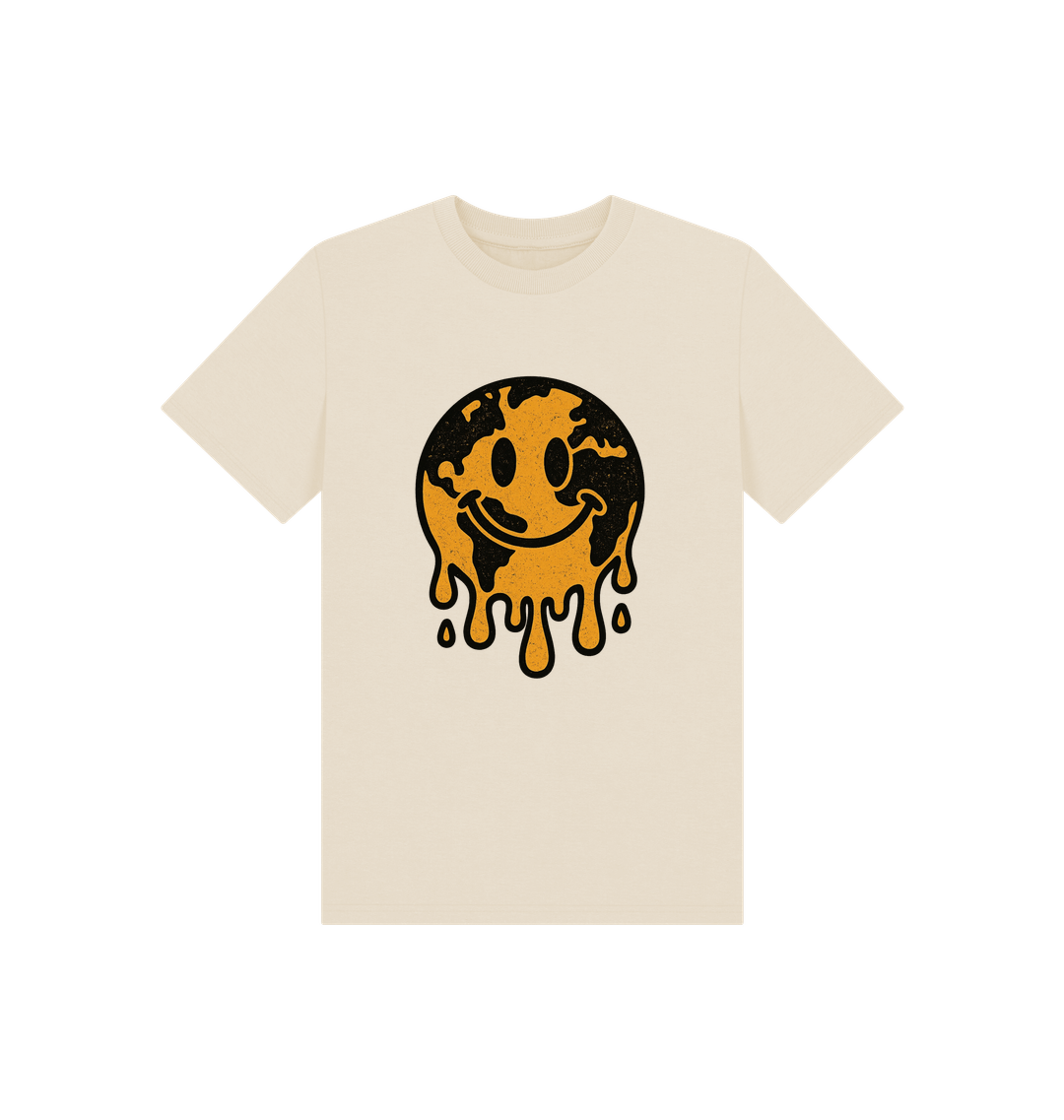 Kids' Melting Smiley Face T-Shirt | Drippy Earth | Rapanui