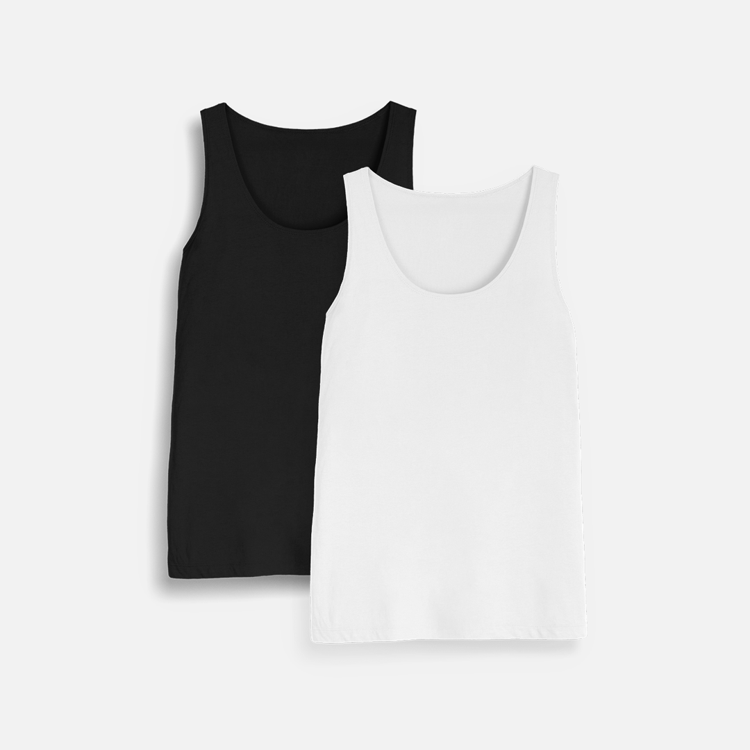 Women's Organic Cotton Vest Top | 2 Pack