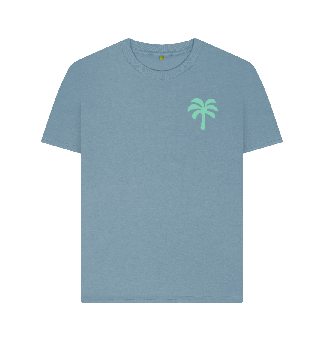Women's Palm Tree T-shirt | Sustainable Beach Tee | Rapanui