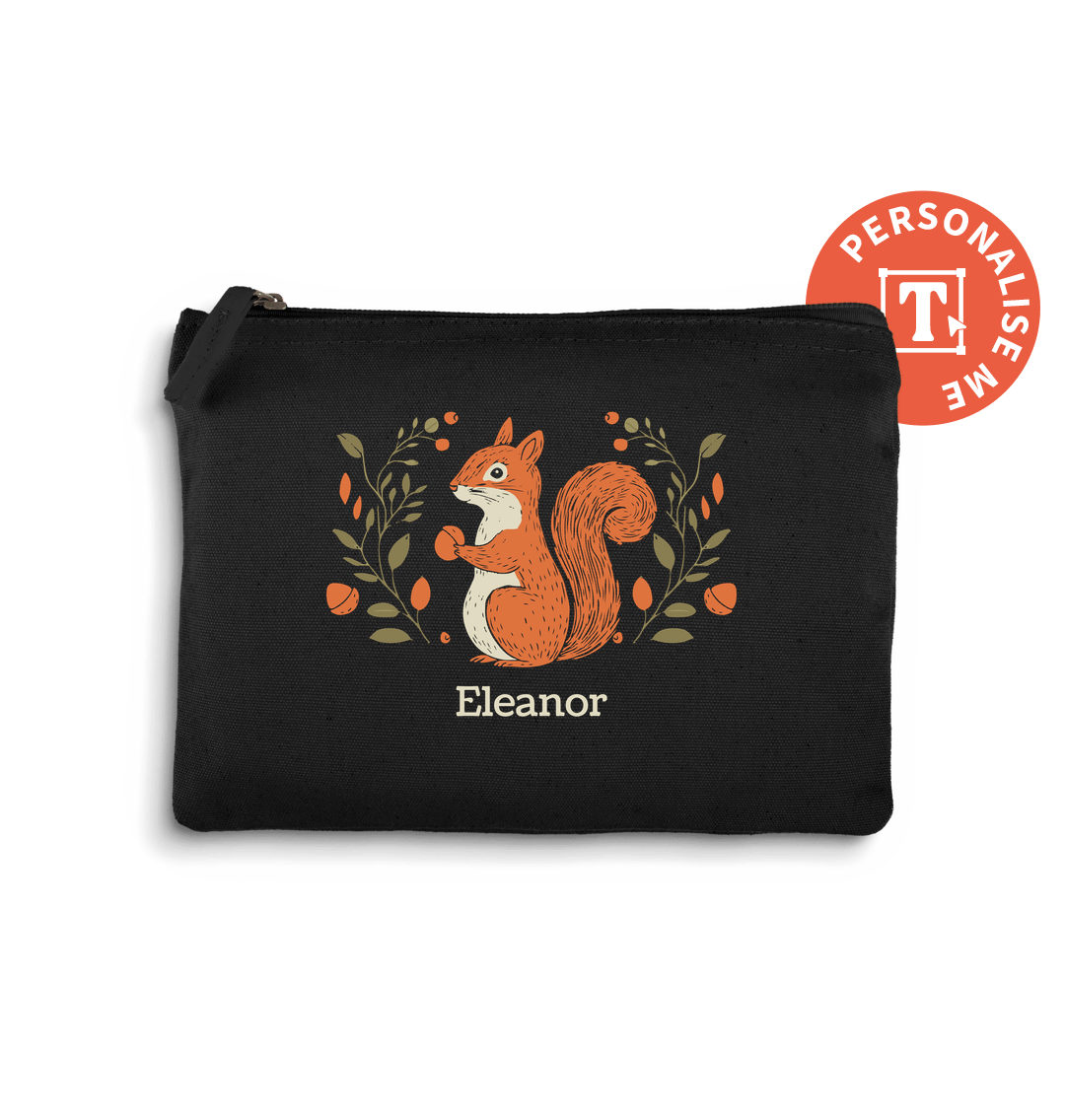 Personalised Squirrel Zip Pouch