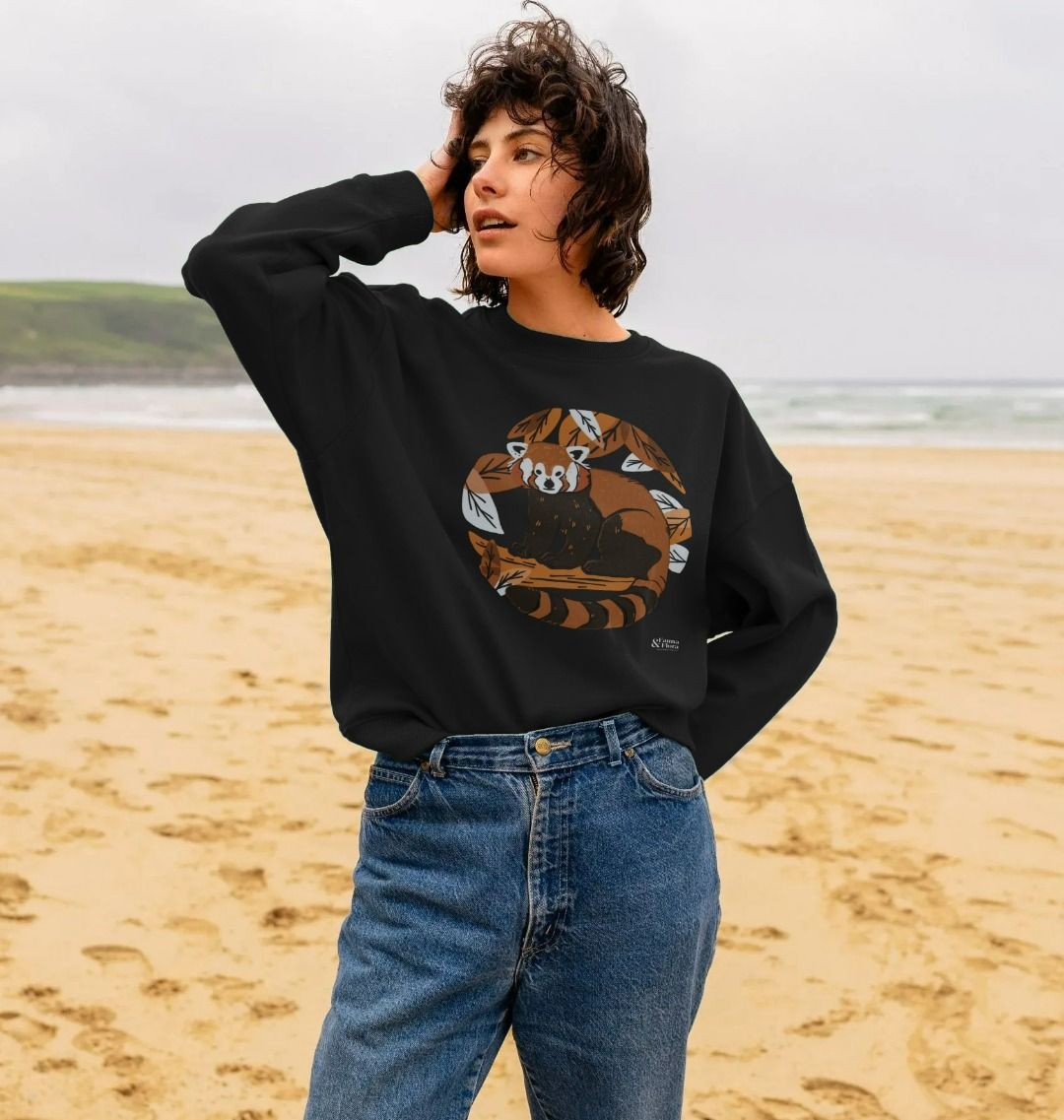 Red Panda Oversized Jumper