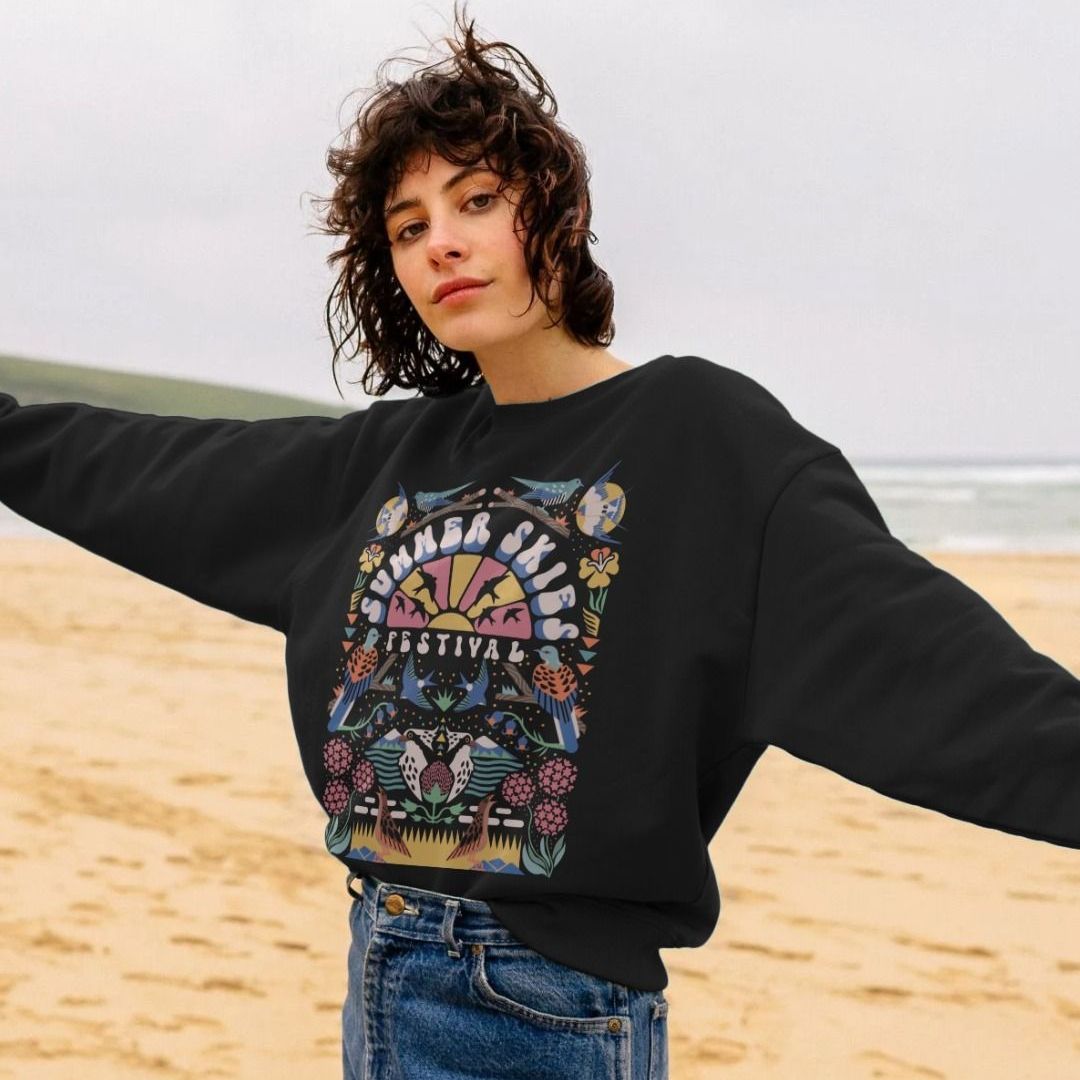 Summer Skies Festival Oversized Jumper