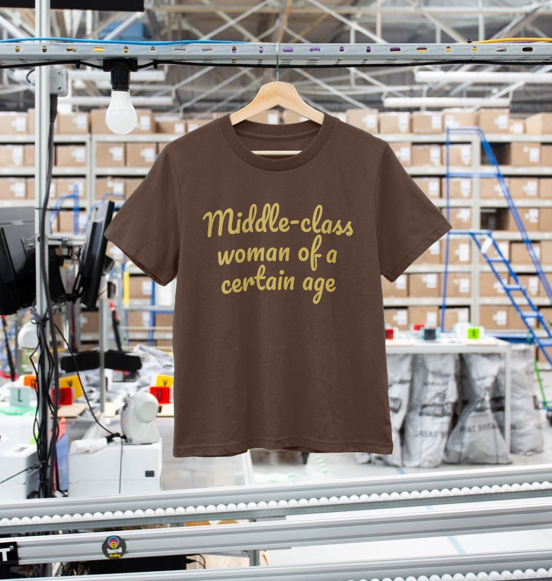 Middle-class woman of a certain age straight fit CHARITY T shirt