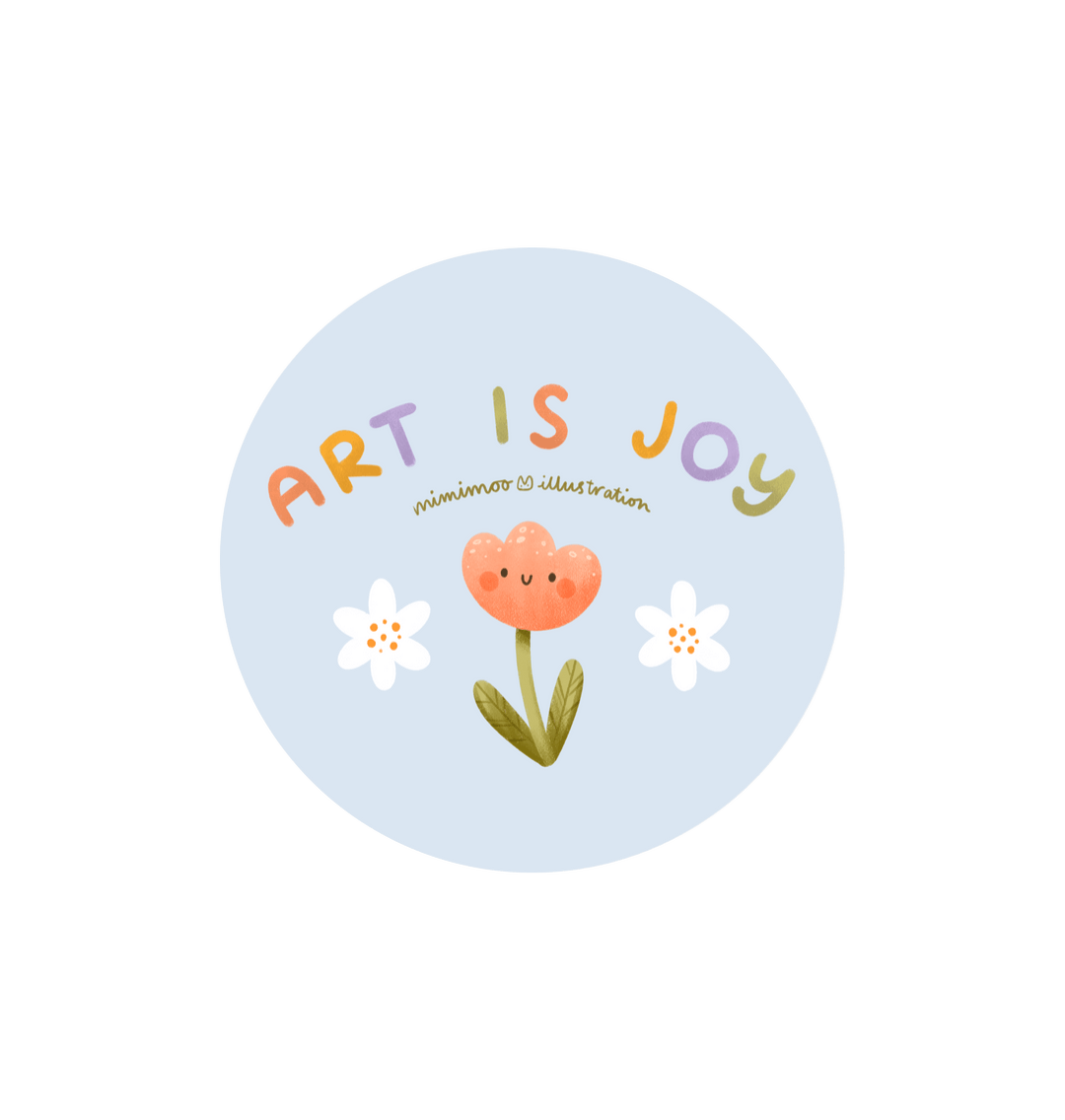 Art Is Joy - Circle Sticker