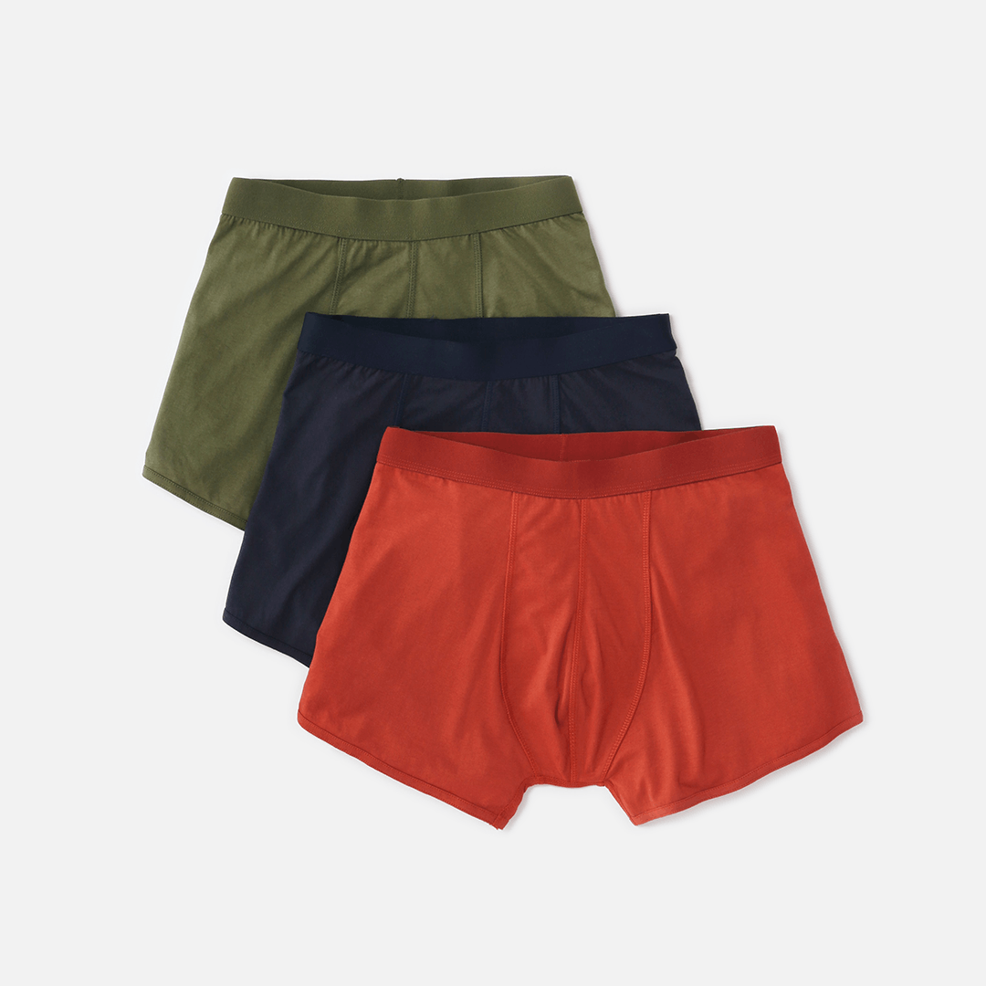 Men's Plain Organic Boxers - 3 Pack