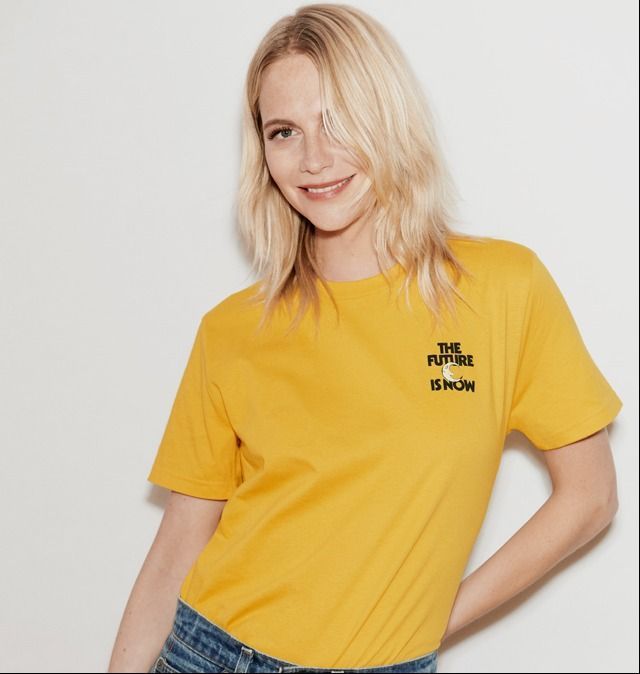The Future Is Now Mustard T shirt