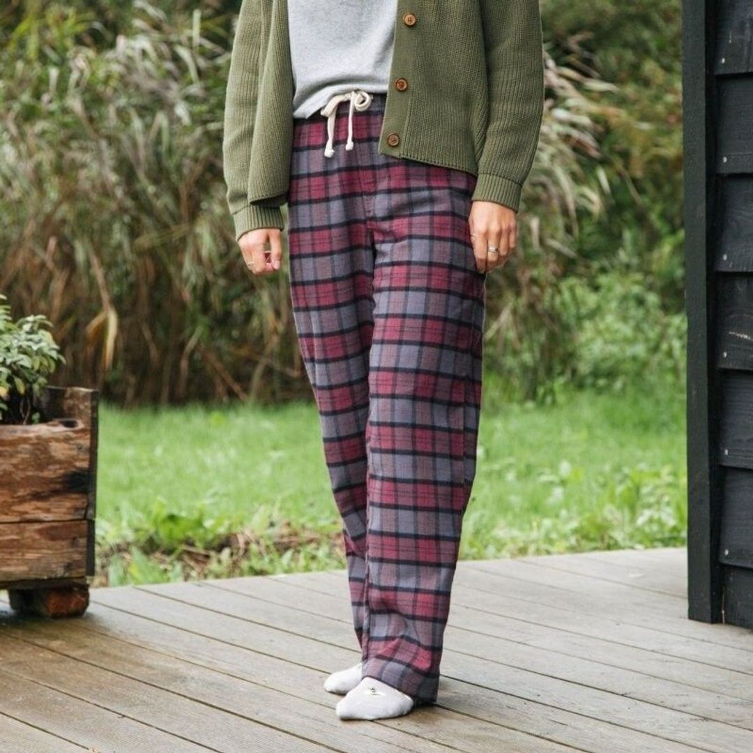 PJ Pants Women's Pink Plaid Pyjama Pant - Ti Voglio Plaid Pyjama ...
