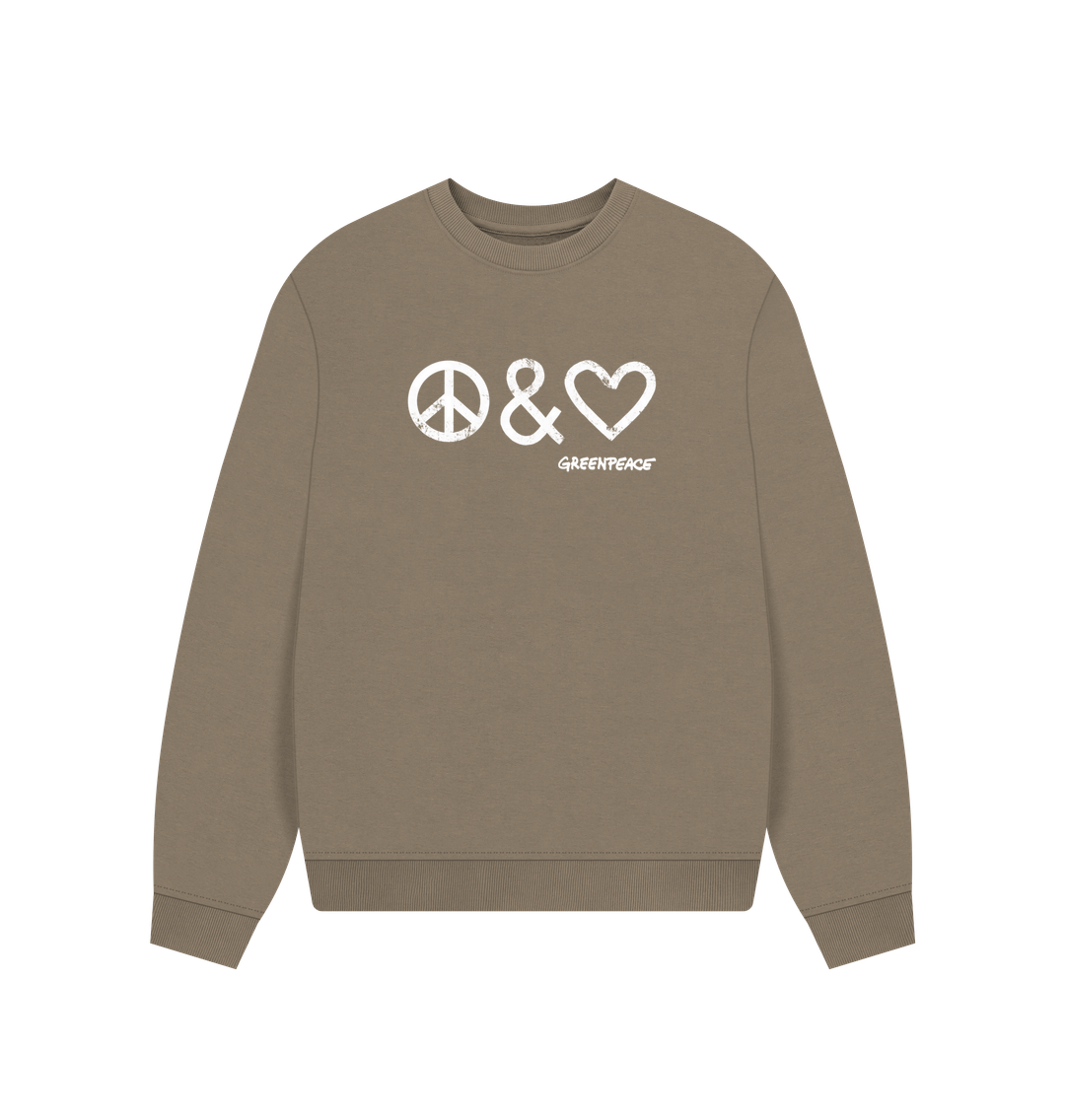 Peace and Love Women's Oversized Jumper