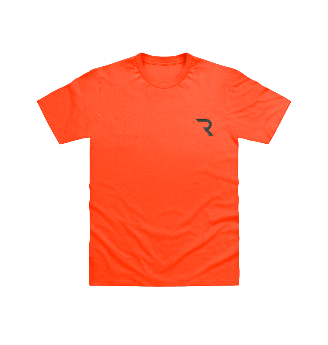 Embroidered R Logo Orange T Shirt