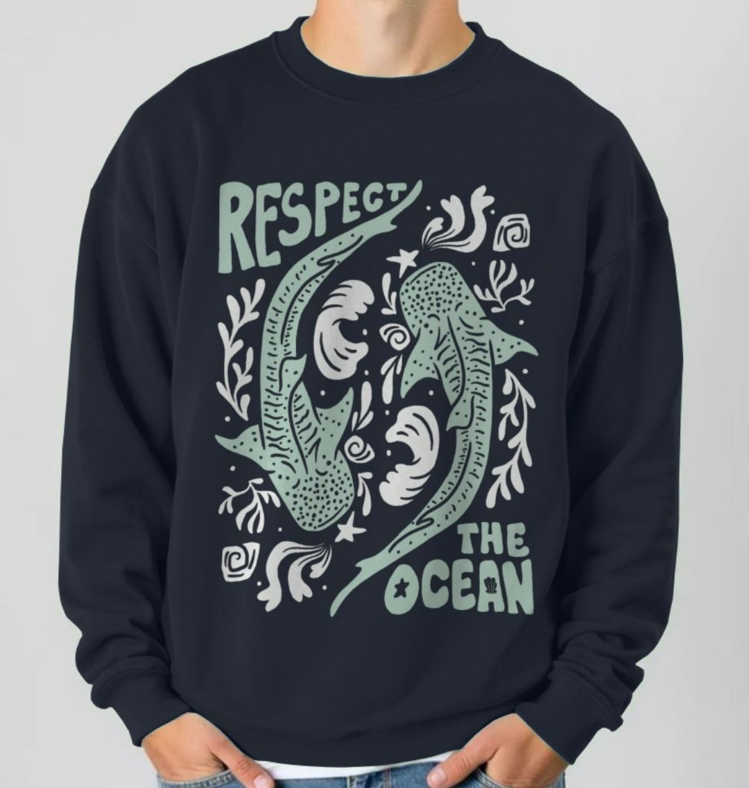 Respect The Ocean Oversized Sweatshirt