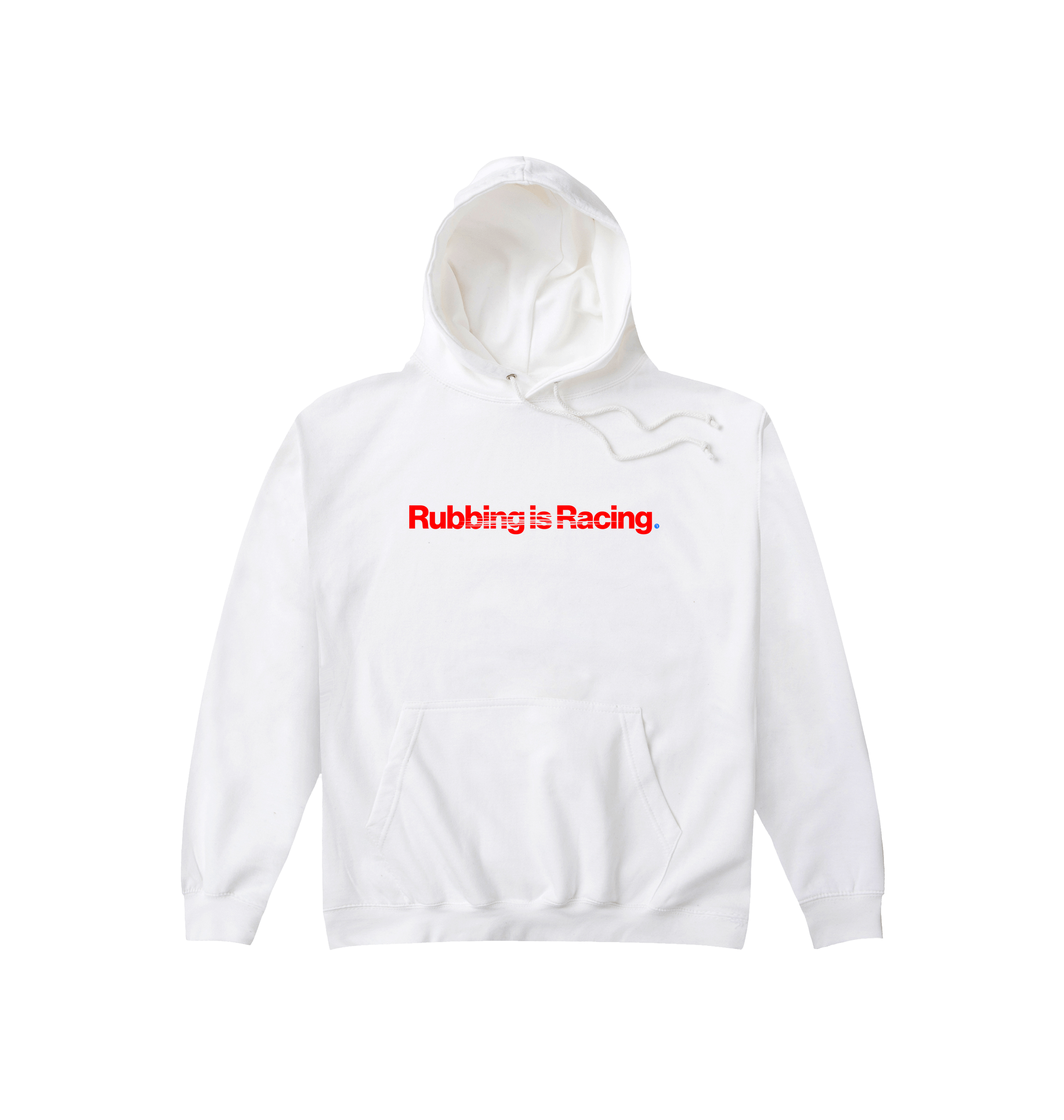 Rubbing Is Racing White Hoodie