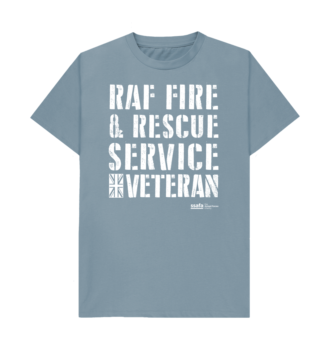 SSAFA RAF Fire & Rescue Service Veteran T-shirt (Stone Blue) | SSAFA Store