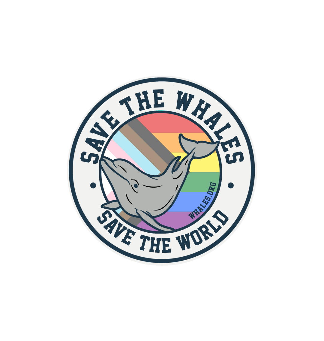 Save the World Dolphin Sticker