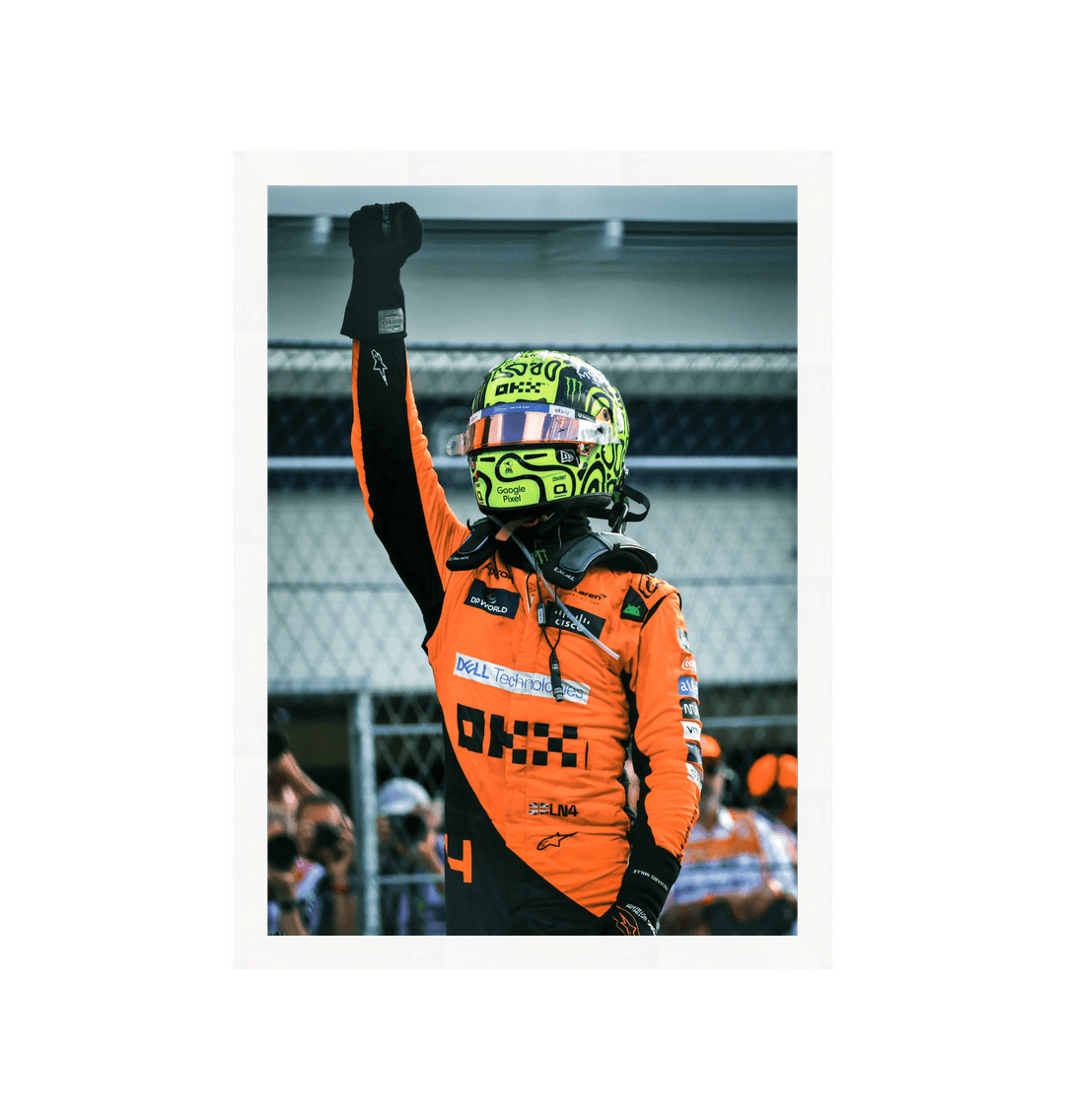 Lando Norris - First Race Win in Miami Fine Art Print | Formula 1 Photo Lando Norris - First Race Win in Miami Fine Art Print | Formula 1 Photo