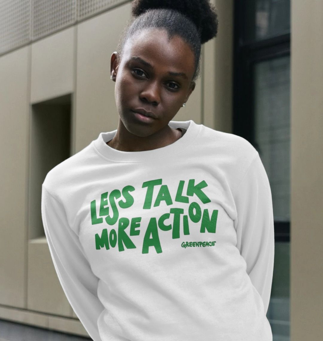Less Talk More Action Slogan Jumper