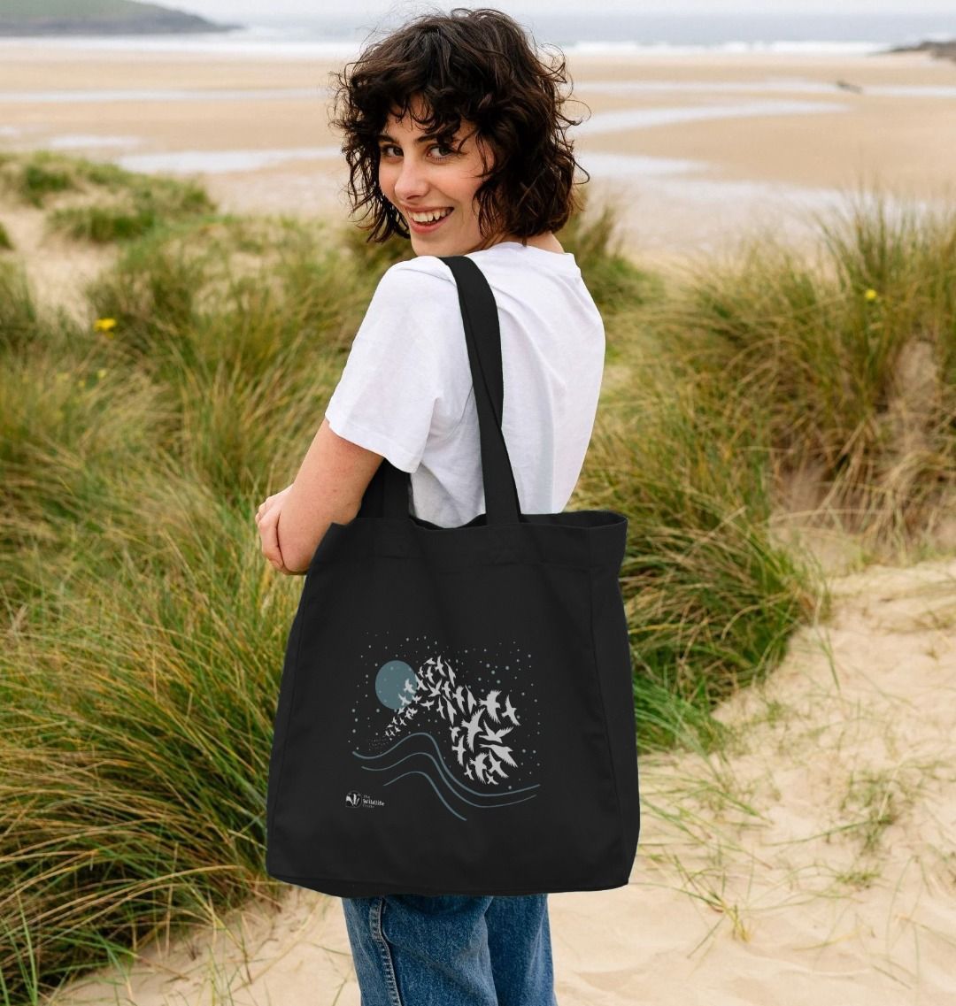 Winter Murmuration Large Tote Bag