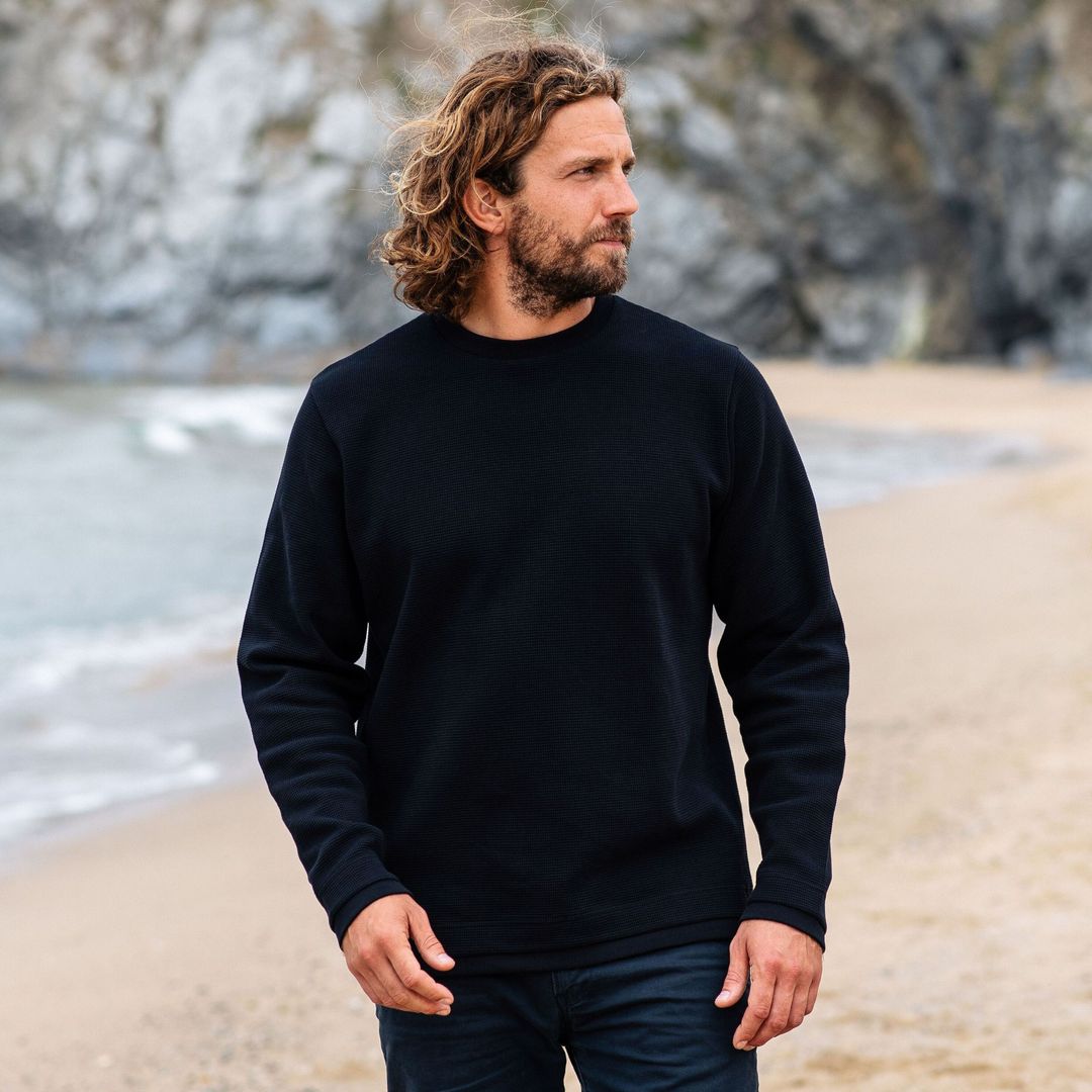 Men's Waffle Knit Jumper | Waffle Sweater | Rapanui