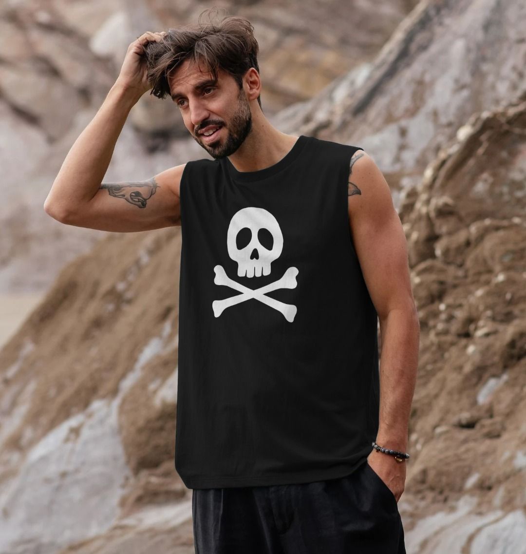 Skull Vest Top | Mens Skull Vest | Rapanui