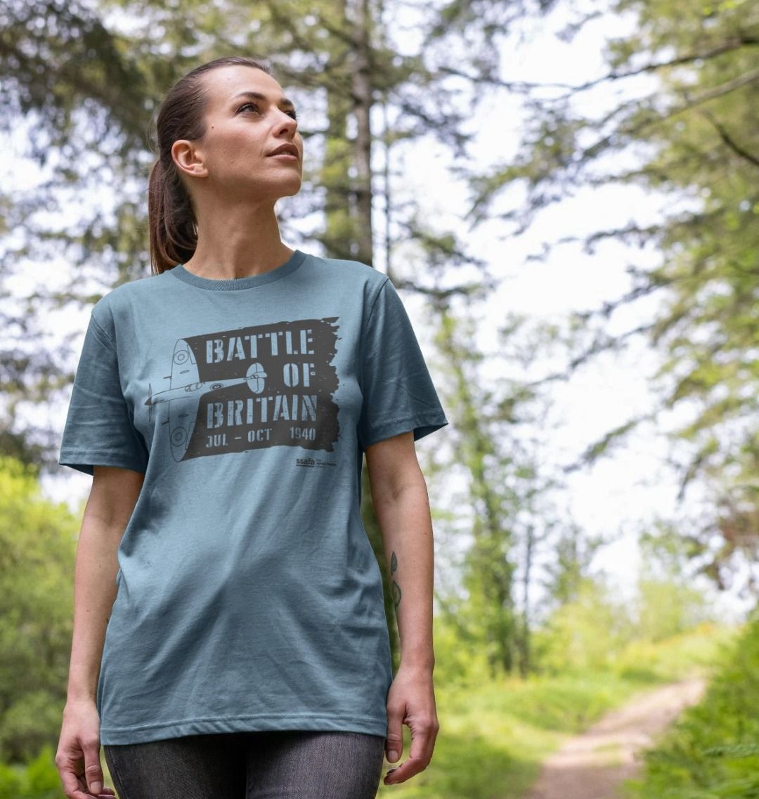 SSAFA Battle of Britain Spitfire T-shirt (Stone Blue) | SSAFA Store