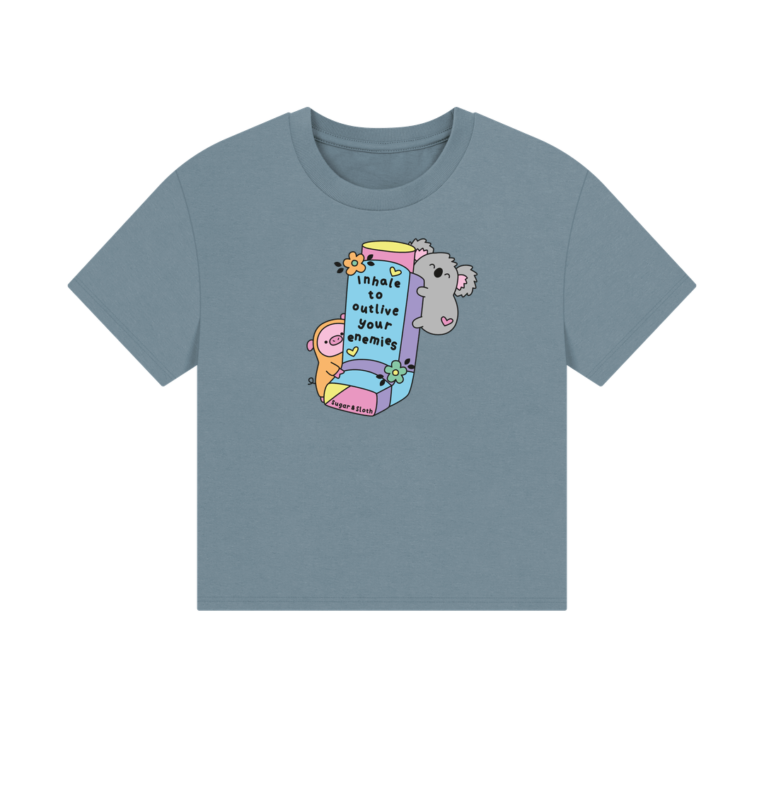 Inhale to Outlive Your Enemies - Boxy Fit T-shirt - Choose Your Colour