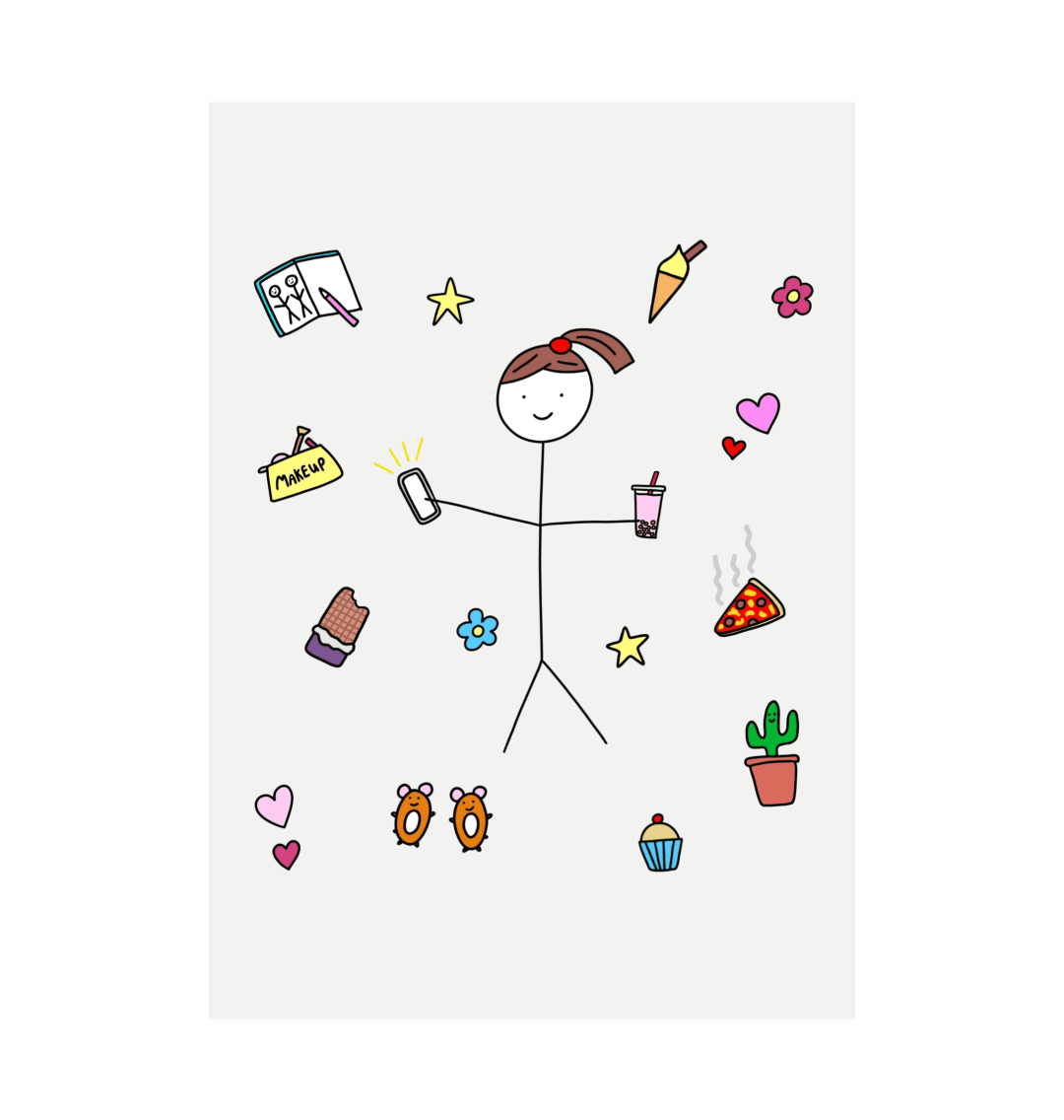 Lottie B Doodle A4 Print