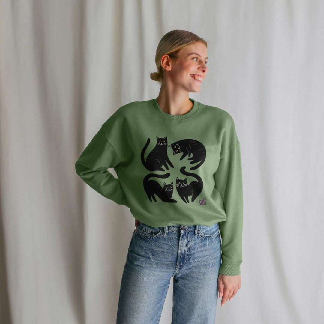 Black Cat Oversized Jumper | Official Cats Protection Shop