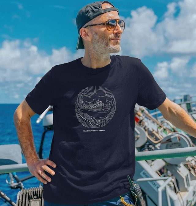 Sea Shepherd x Rapanui Whale Print T-shirt | Official Merch