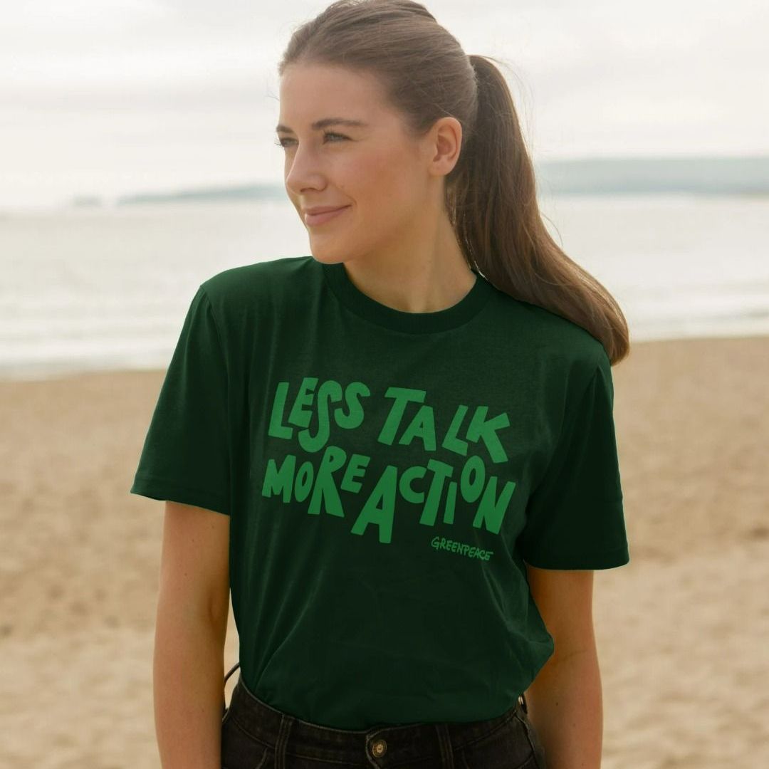 Less Talk More Action Slogan T-shirt