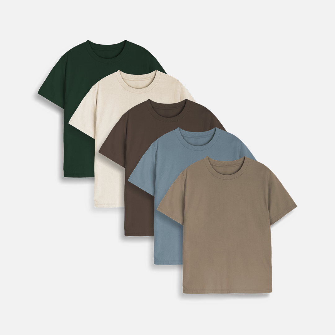Women's Plain T-shirt - 5 Pack