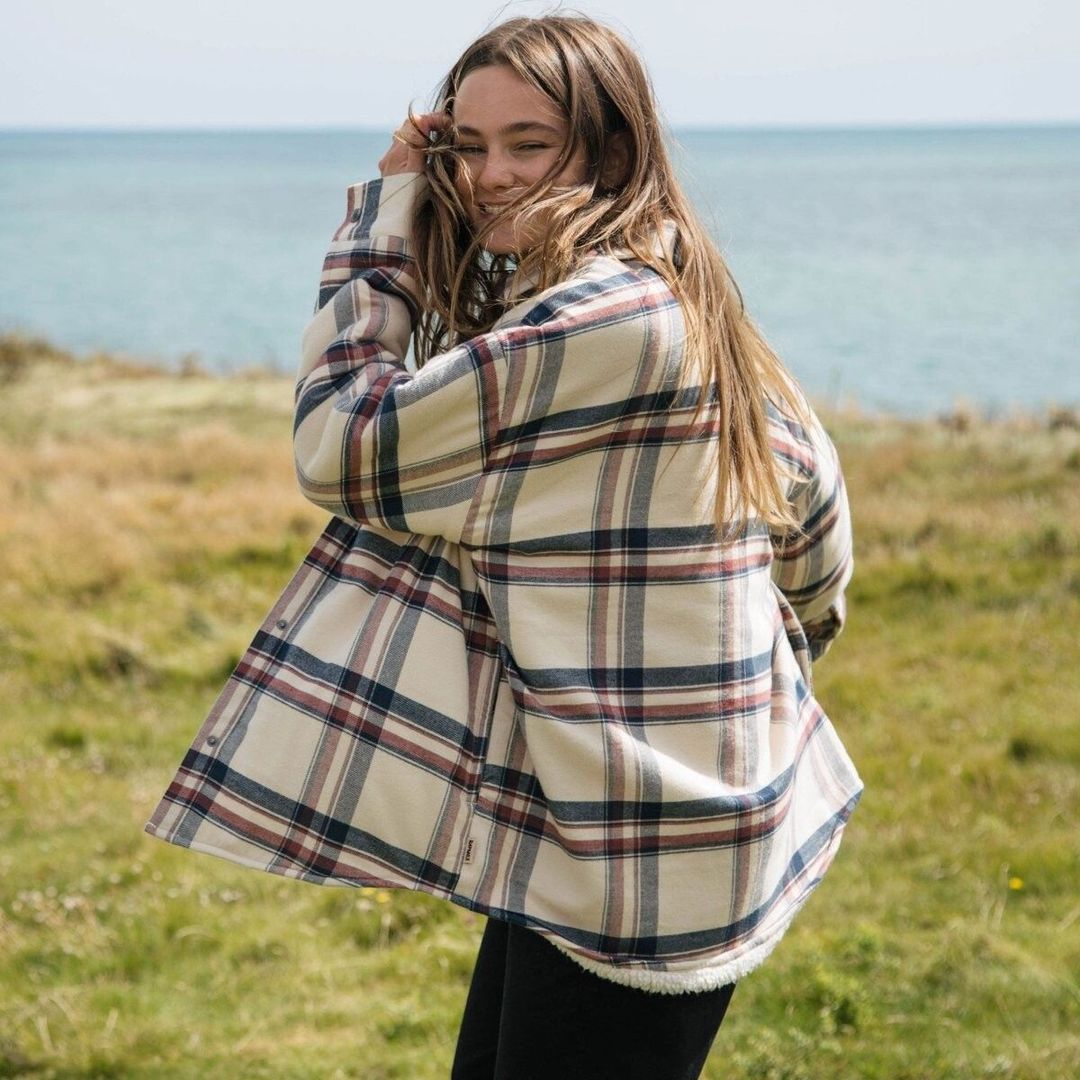 Women's Sherpa Lined Flannel Jacket | Sherpa Fleece Lined Jacket | Rapanui