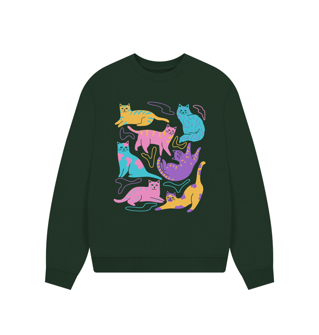 Colourful Cats Oversized Jumper | Cats Protection Shop