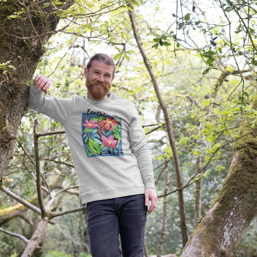 Recycled Sweatshirt: Earthlings for Life (Casual Fit)