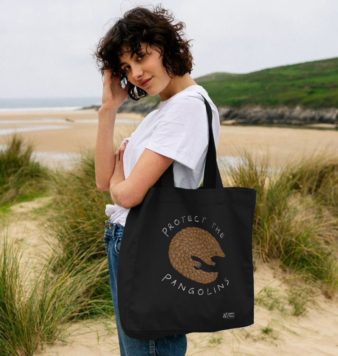 Protect The Pangolins Large Tote Bag