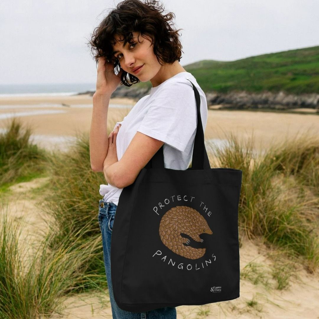 Protect The Pangolins Large Tote Bag