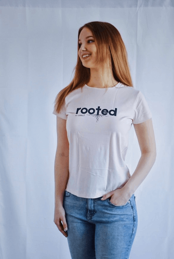 rooted in christ t-shirt