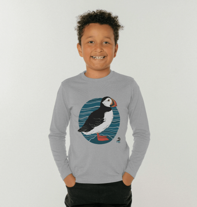 Puffin Kids Long Sleeve T-shirt | The Wildlife Trusts Store