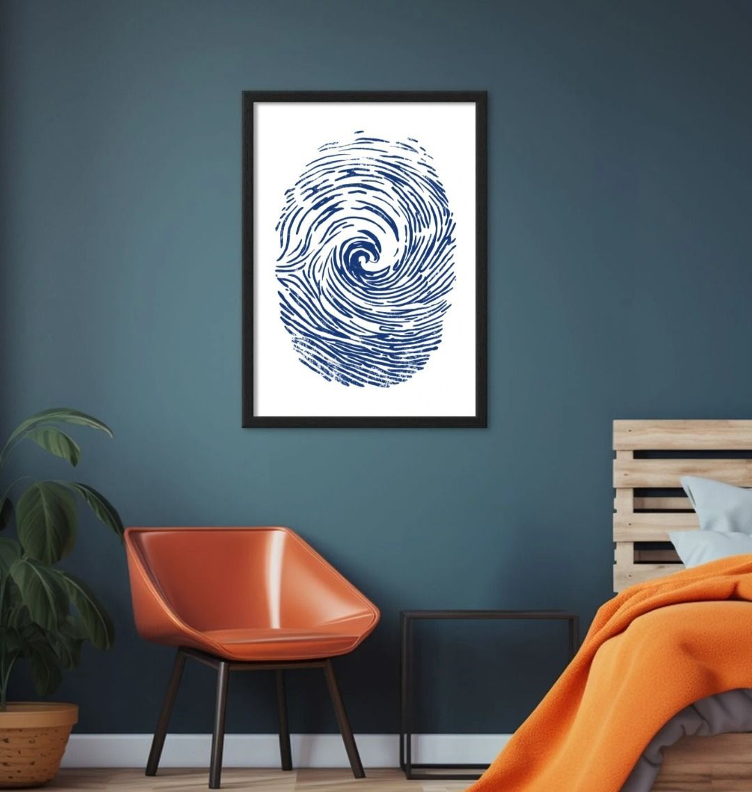 Wave Fingerprint Art Print