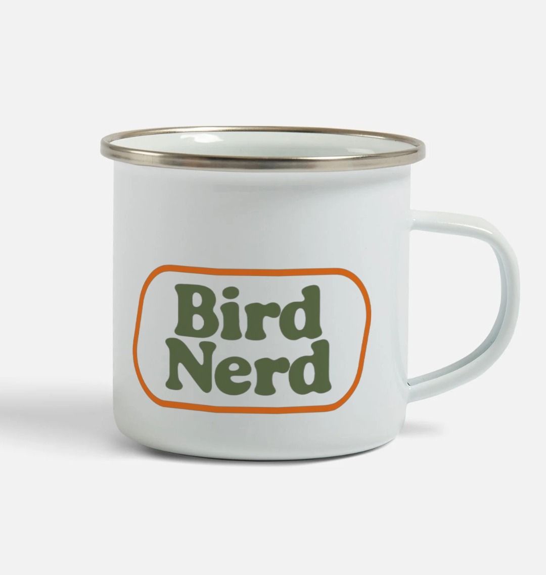 Bird Nerd Enamel Mug | RSPB