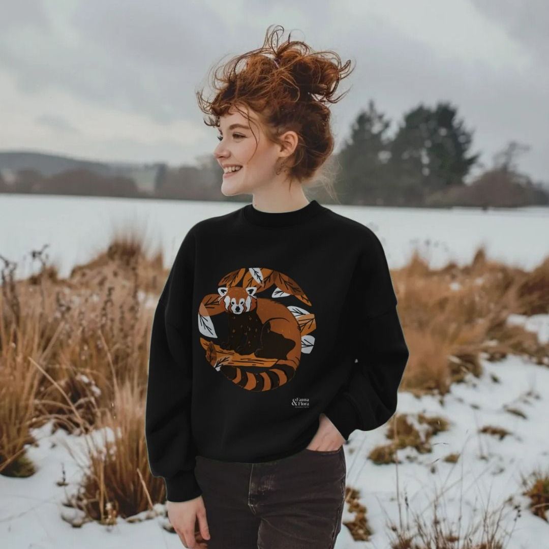 Red Panda Oversized Jumper