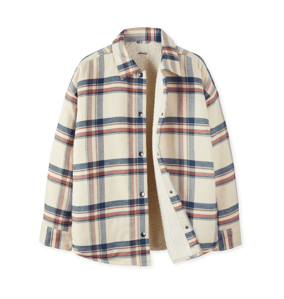 Women's Sherpa Lined Flannel Jacket | Sherpa Fleece Lined Jacket | Rapanui