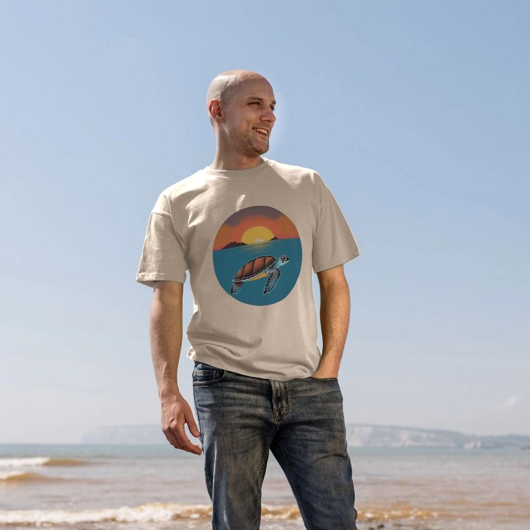 Galapagos Green Turtle - Men's oversized T-shirt
