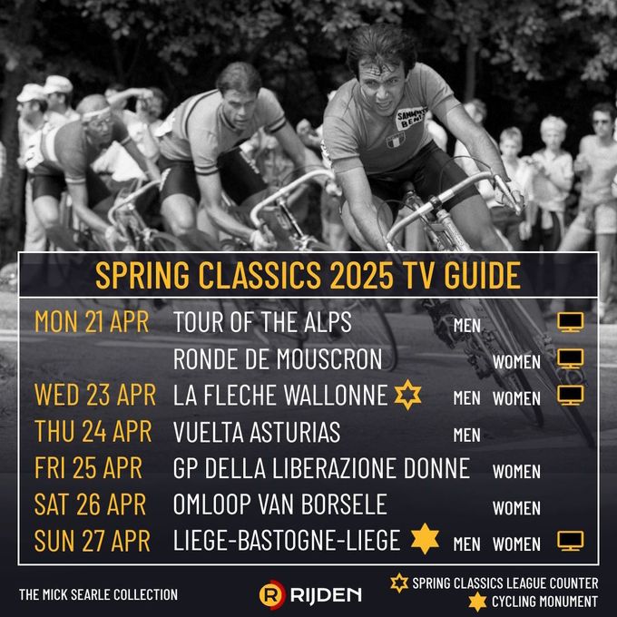 Spring Classics TV Guide 2025