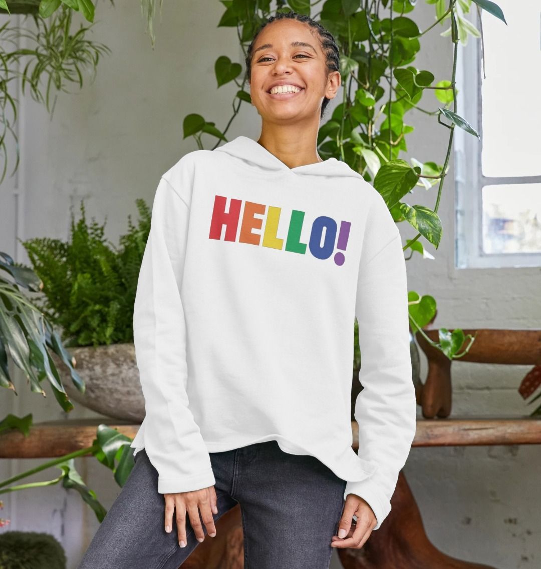 Rainbow HELLO! Women's Hoodie