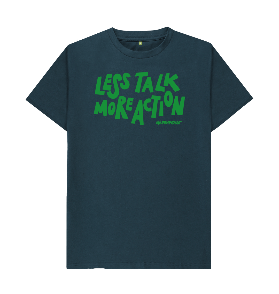 Less Talk More Action Slogan T-shirt