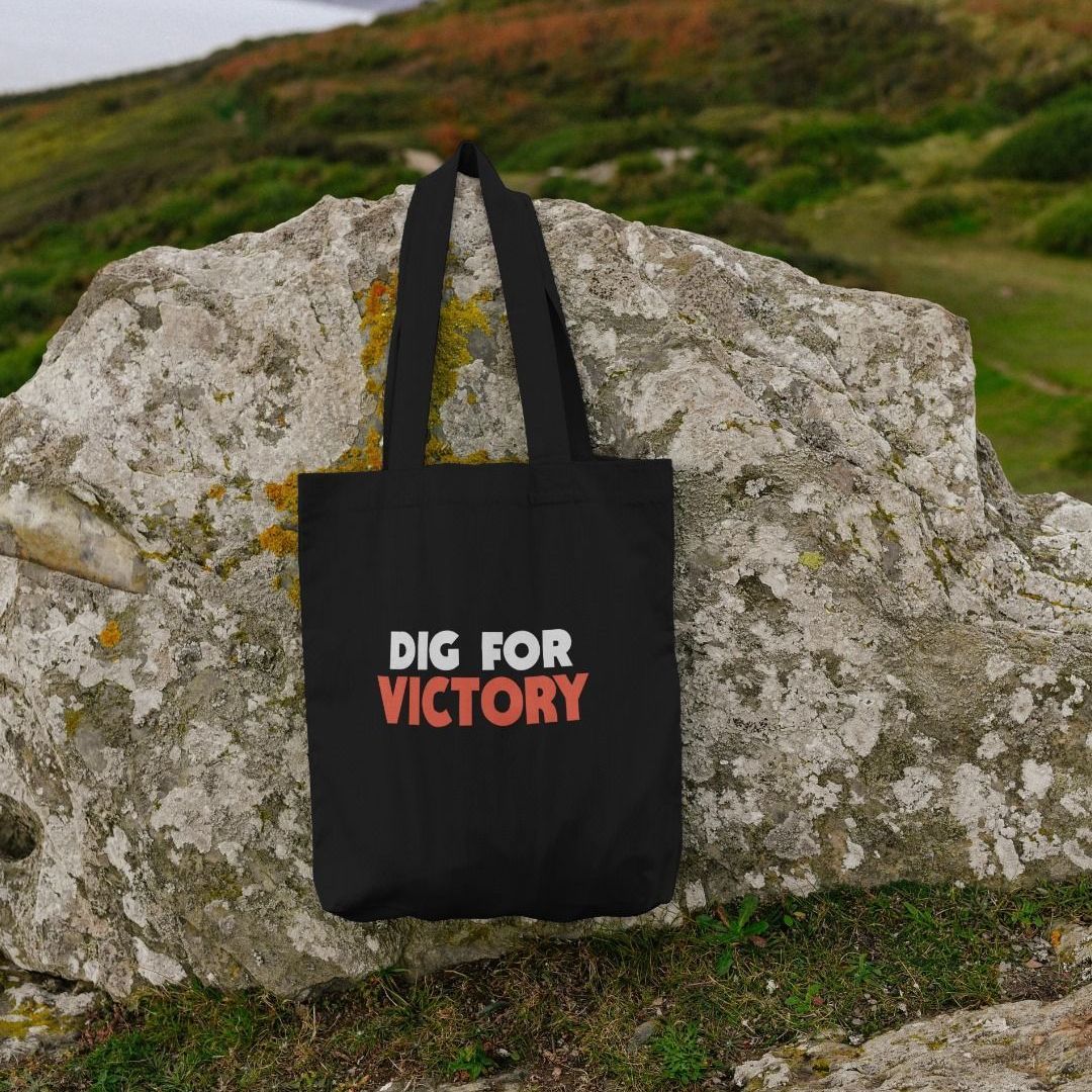 Dig For Victory Slogan Canvas Tote Bag