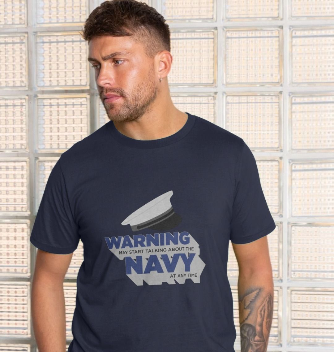 Warning Navy T-shirt (Navy Blue) | SSAFA Store