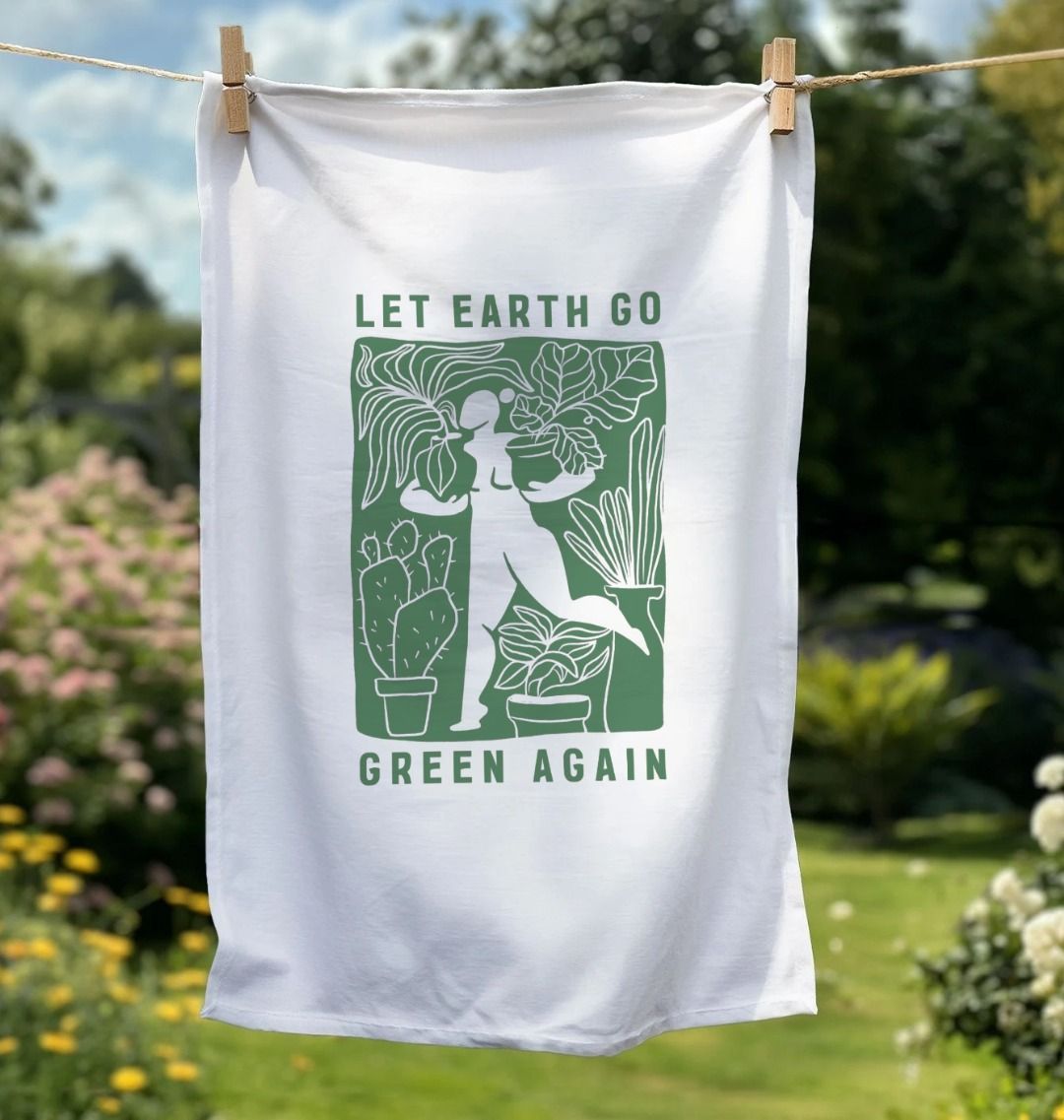 Let Earth Go Green Again Tea Towel | Friends Of The Earth